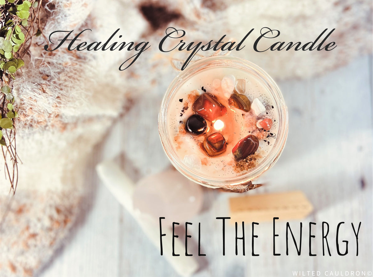 CRYSTAL HEALING CANDLES – Wilted Cauldron + Company